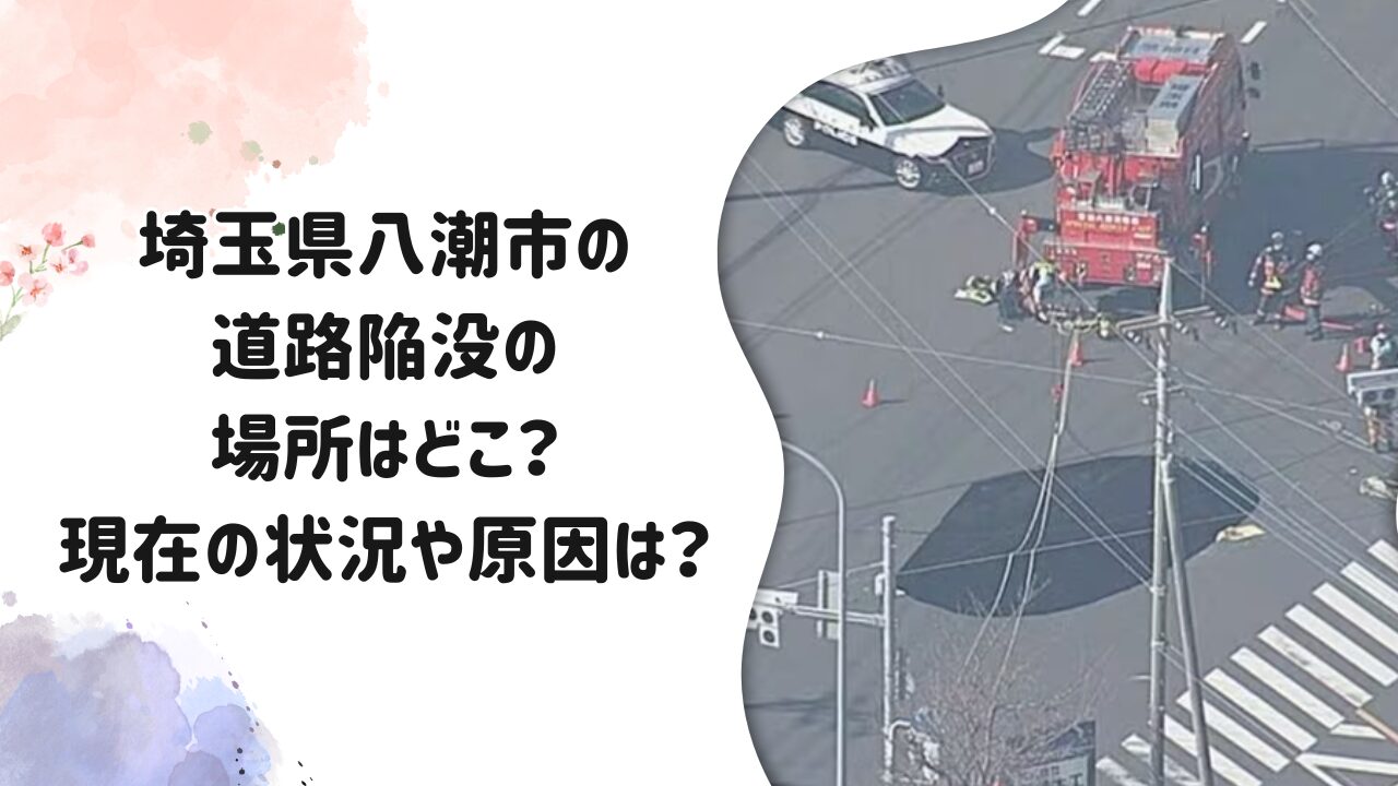 【画像】埼玉県八潮市の道路陥没の場所はどこ？現在の状況や原因は何？